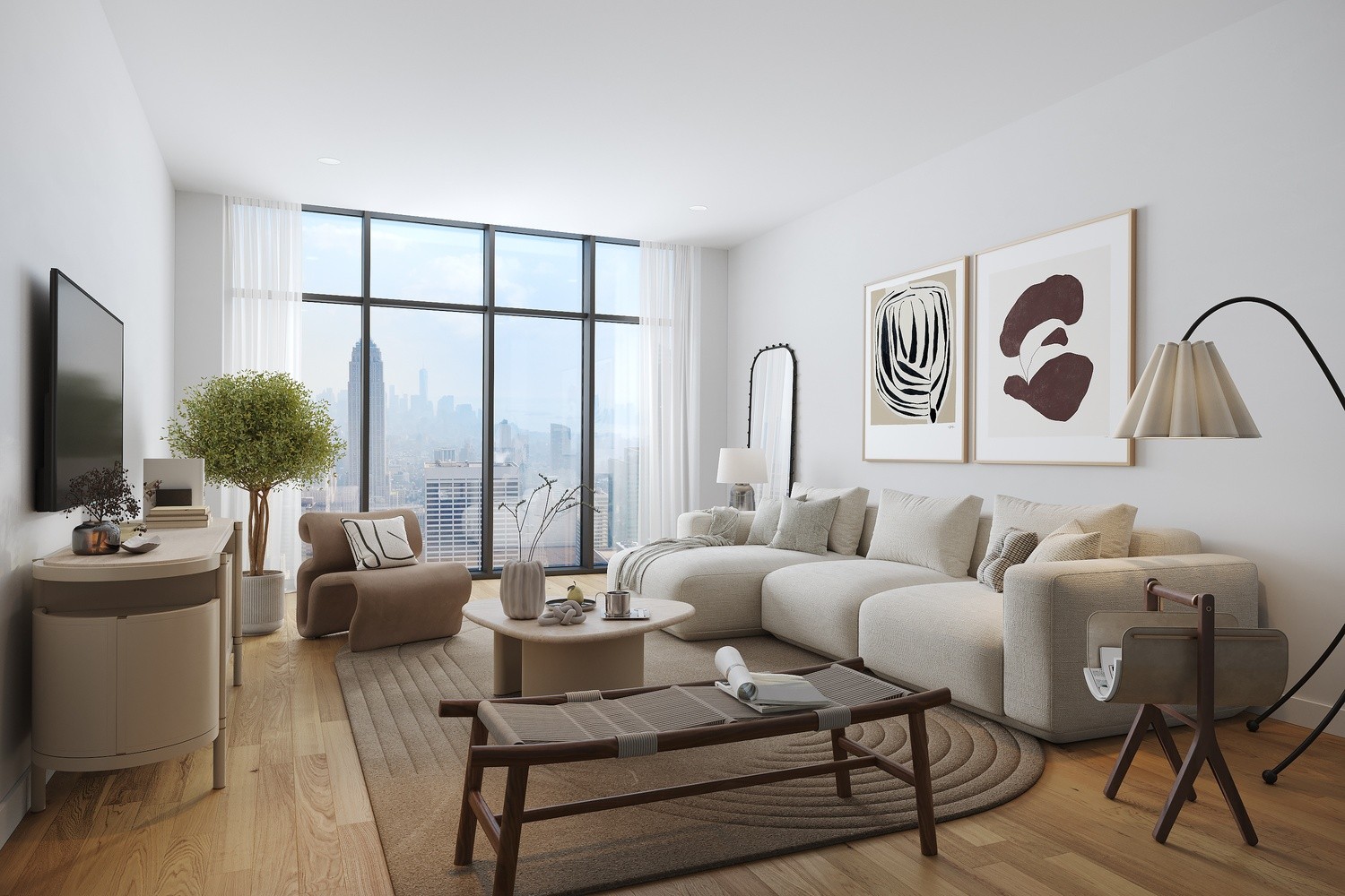 Living Room Contemporary style Virtual staging (LC_0027) - Spotless Agency