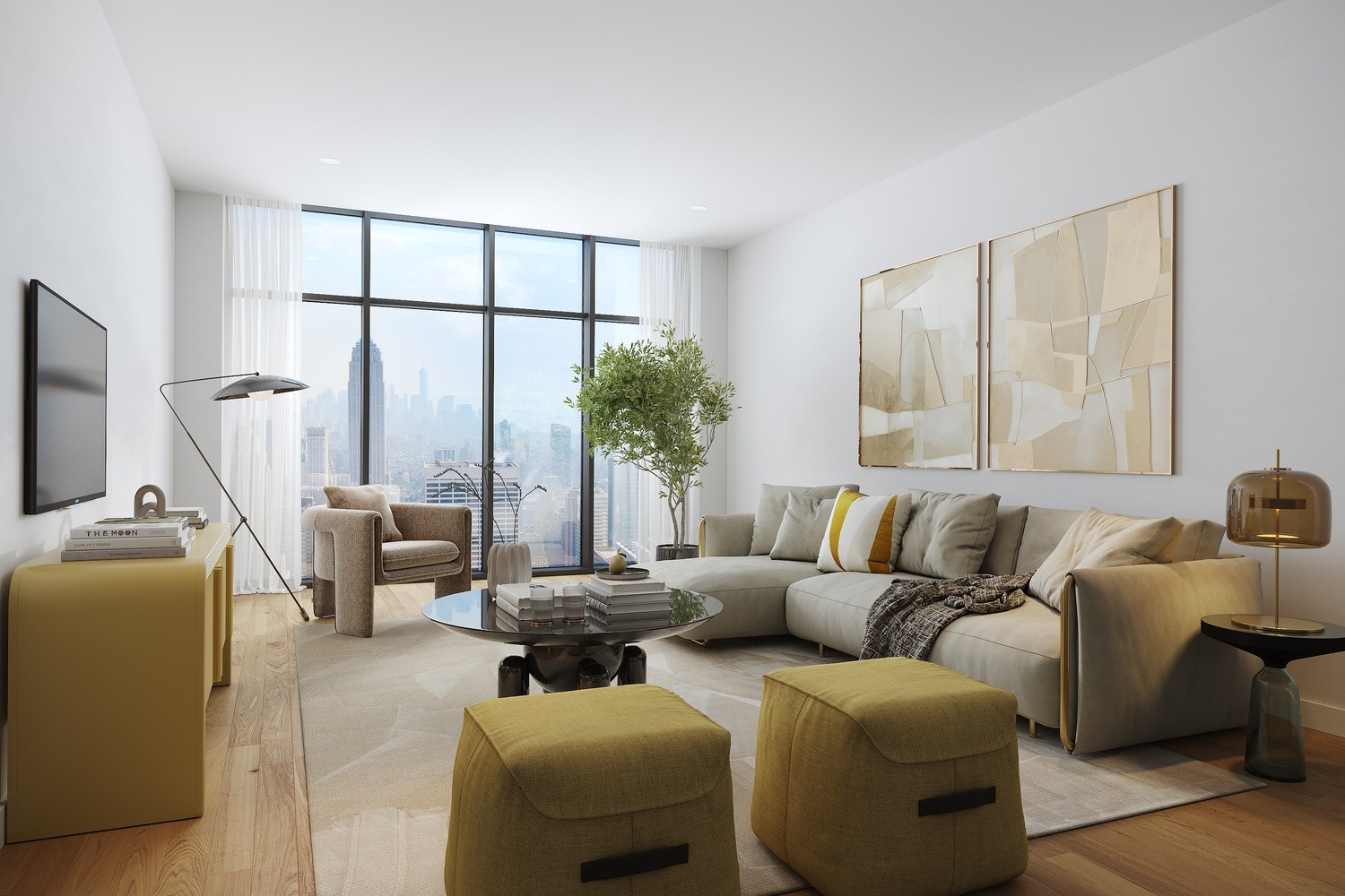 Living Room Contemporary style Virtual staging (LC_0029) - Spotless Agency